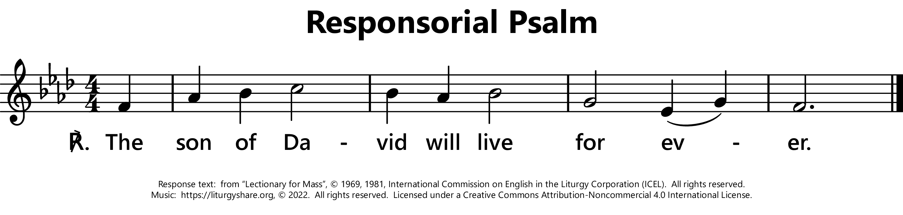 Saint Joseph, Spouse of the Blessed Virgin Mary: Responsorial Psalm